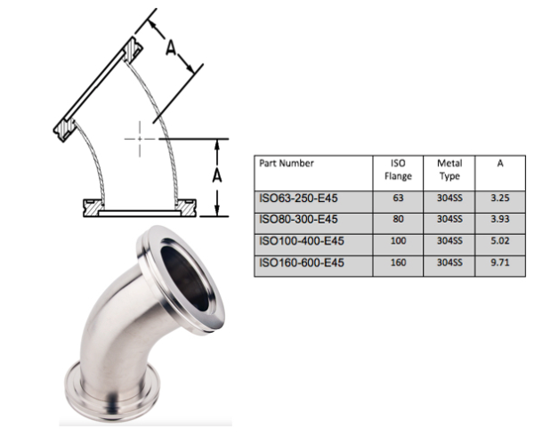 ISO-K 45 Elbow - Apex Vacuum